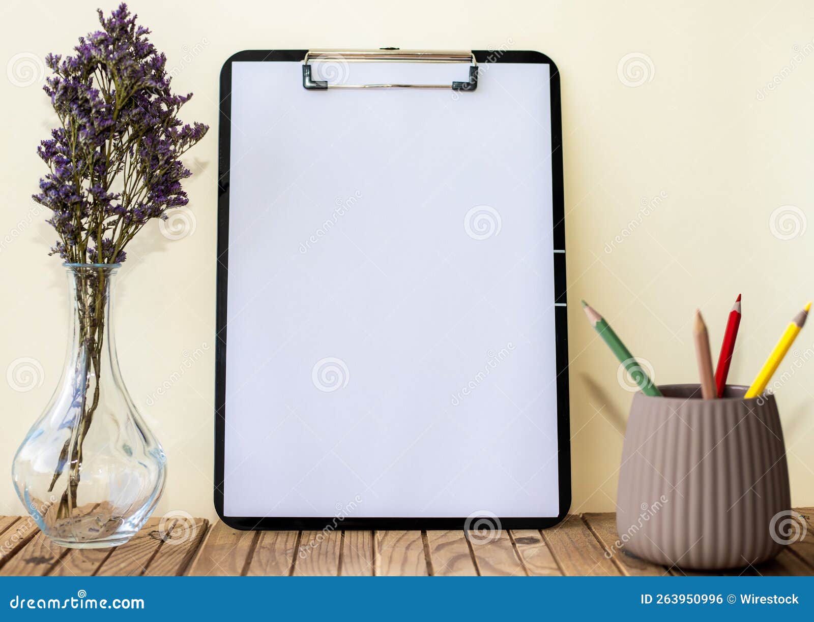 Plain Office Desk With Monitor With Window Royalty-Free Stock ...