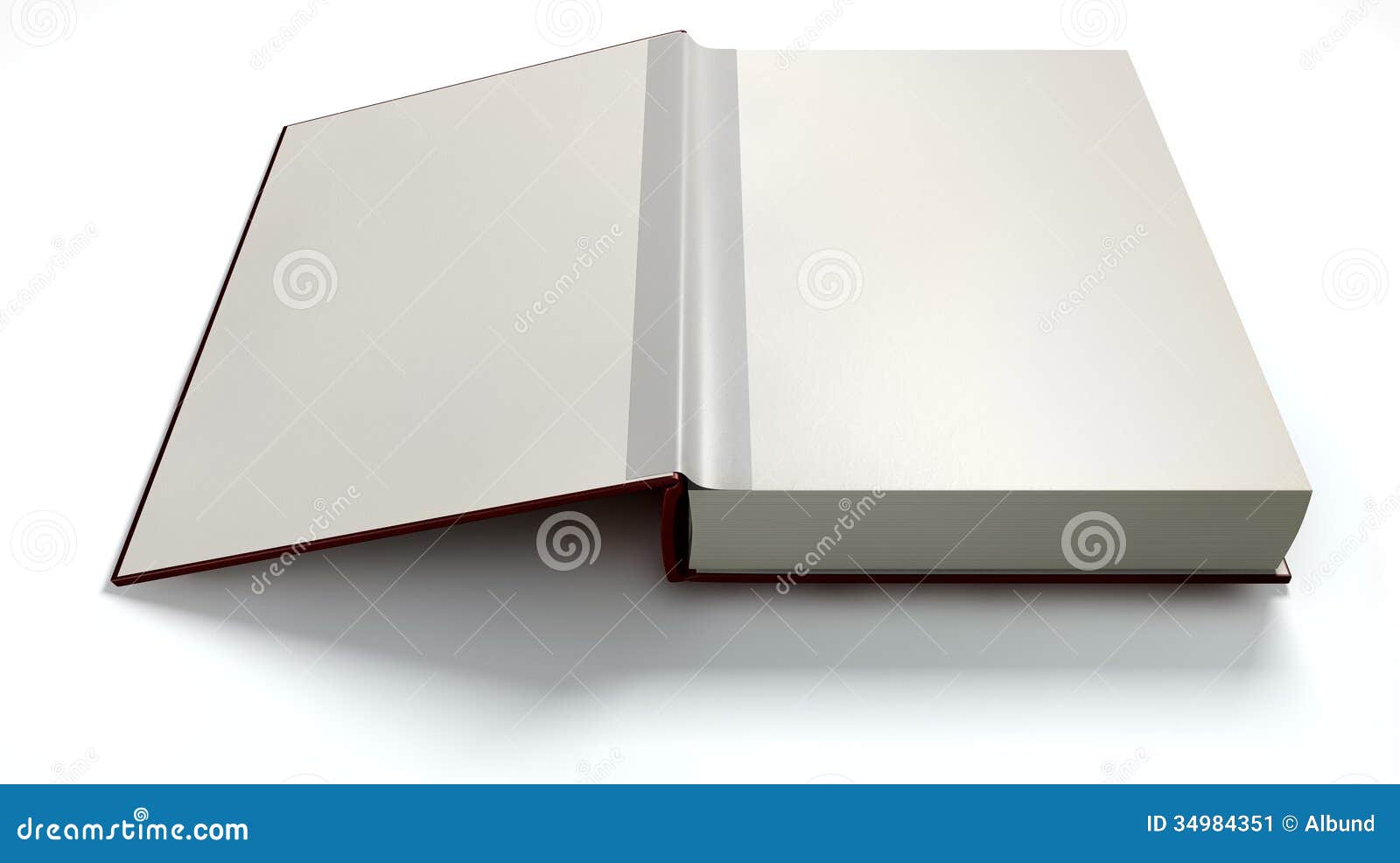 Plain Open Book With Blank Pages Stock Image - Image: 34984351