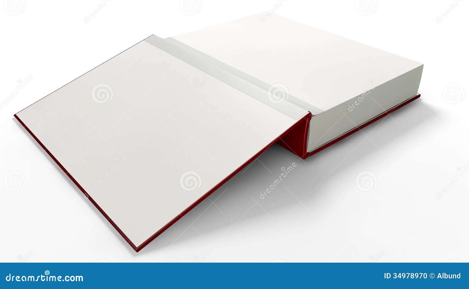 Plain Open Book with Blank Pages Stock Illustration - Illustration of ...