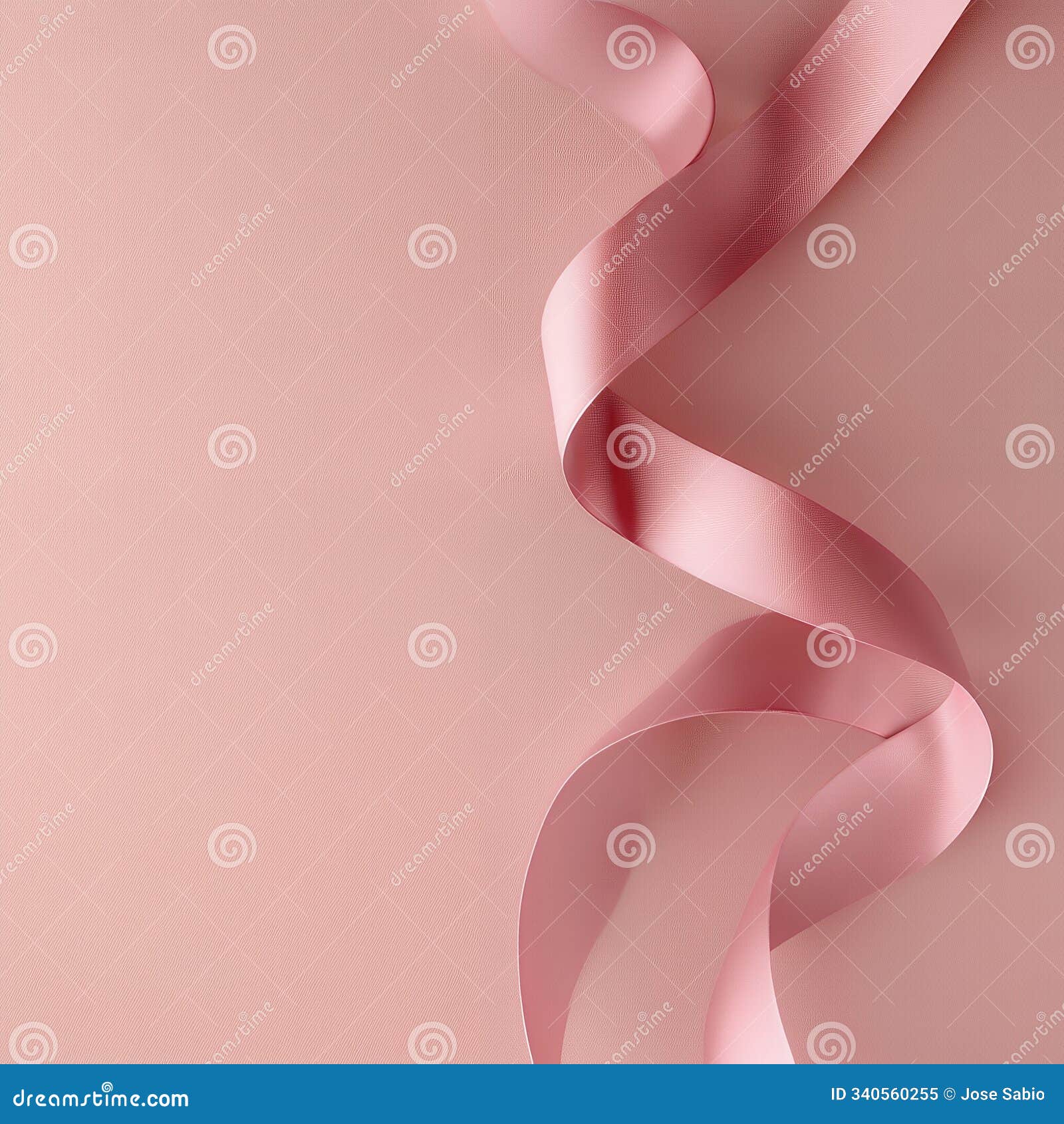 Plain Pink Wallpaper with a Pink Ribbon in the Corner Stock ...