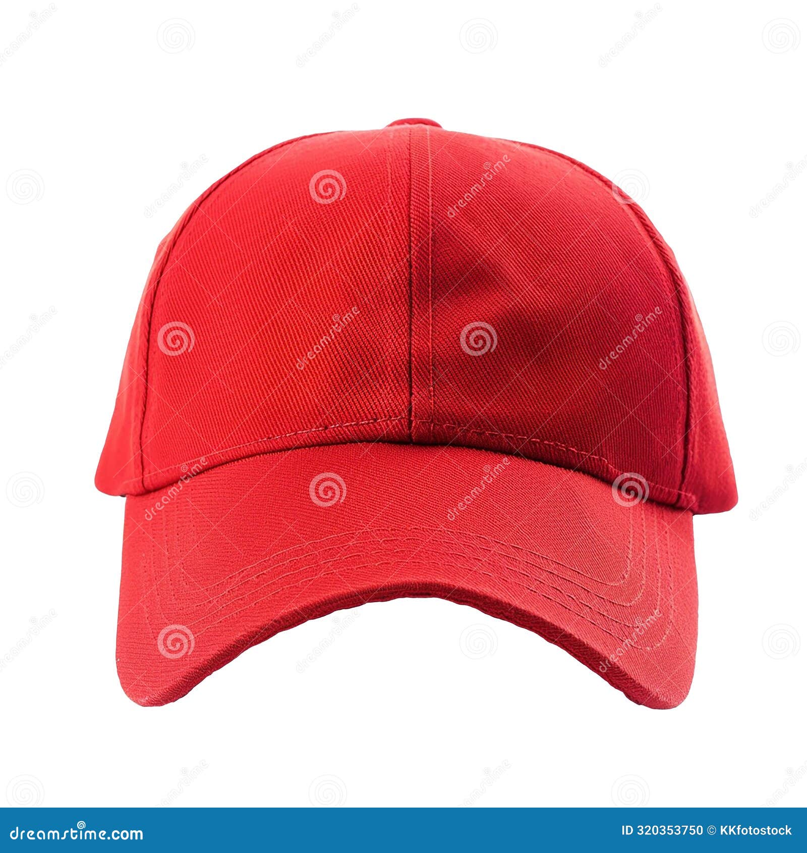 Plain Red Baseball Cap, Isolated Stock Photo - Illustration of blank ...