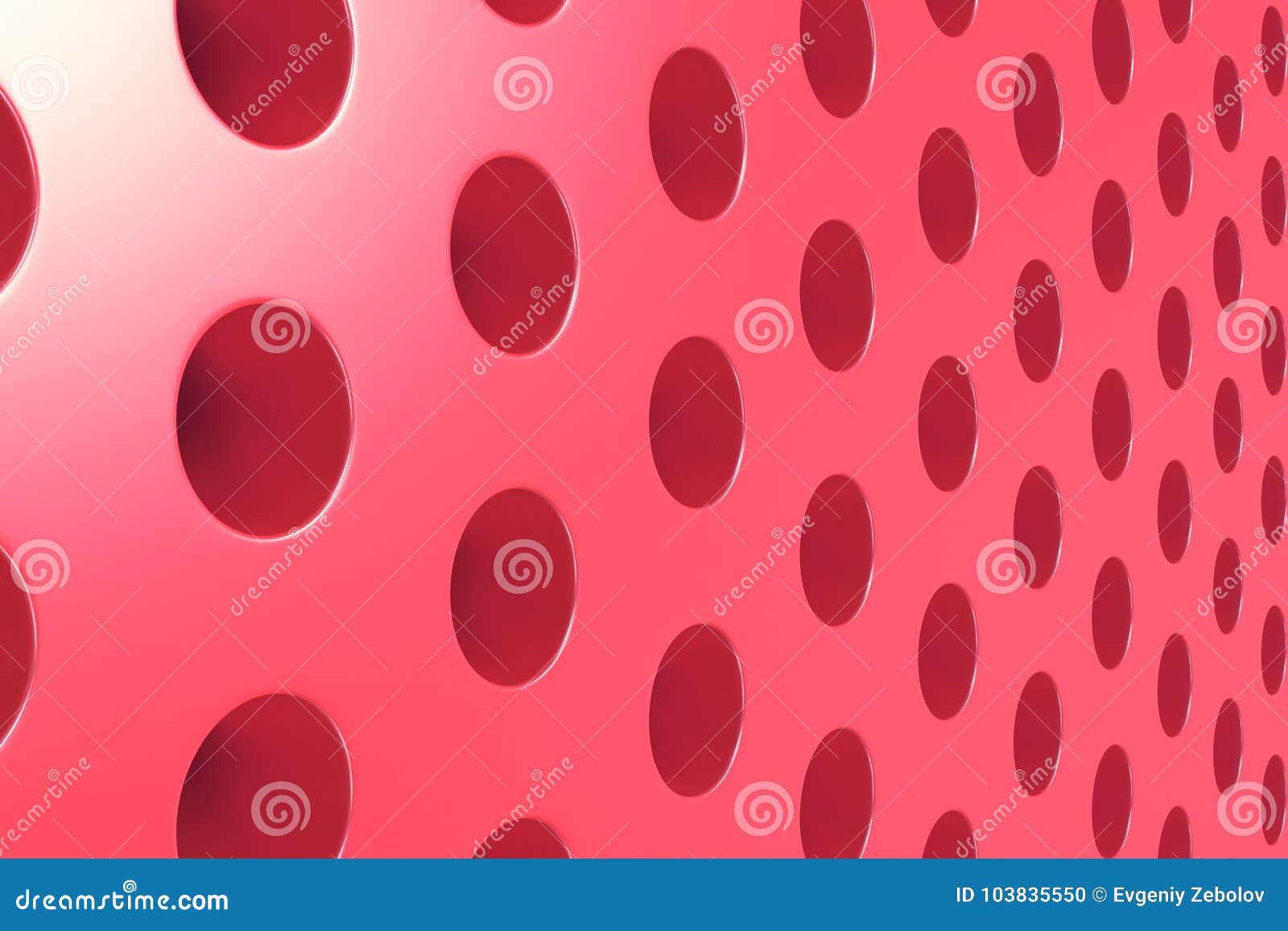 Plain Red Surface with Cylindrical Holes Stock Illustration ...