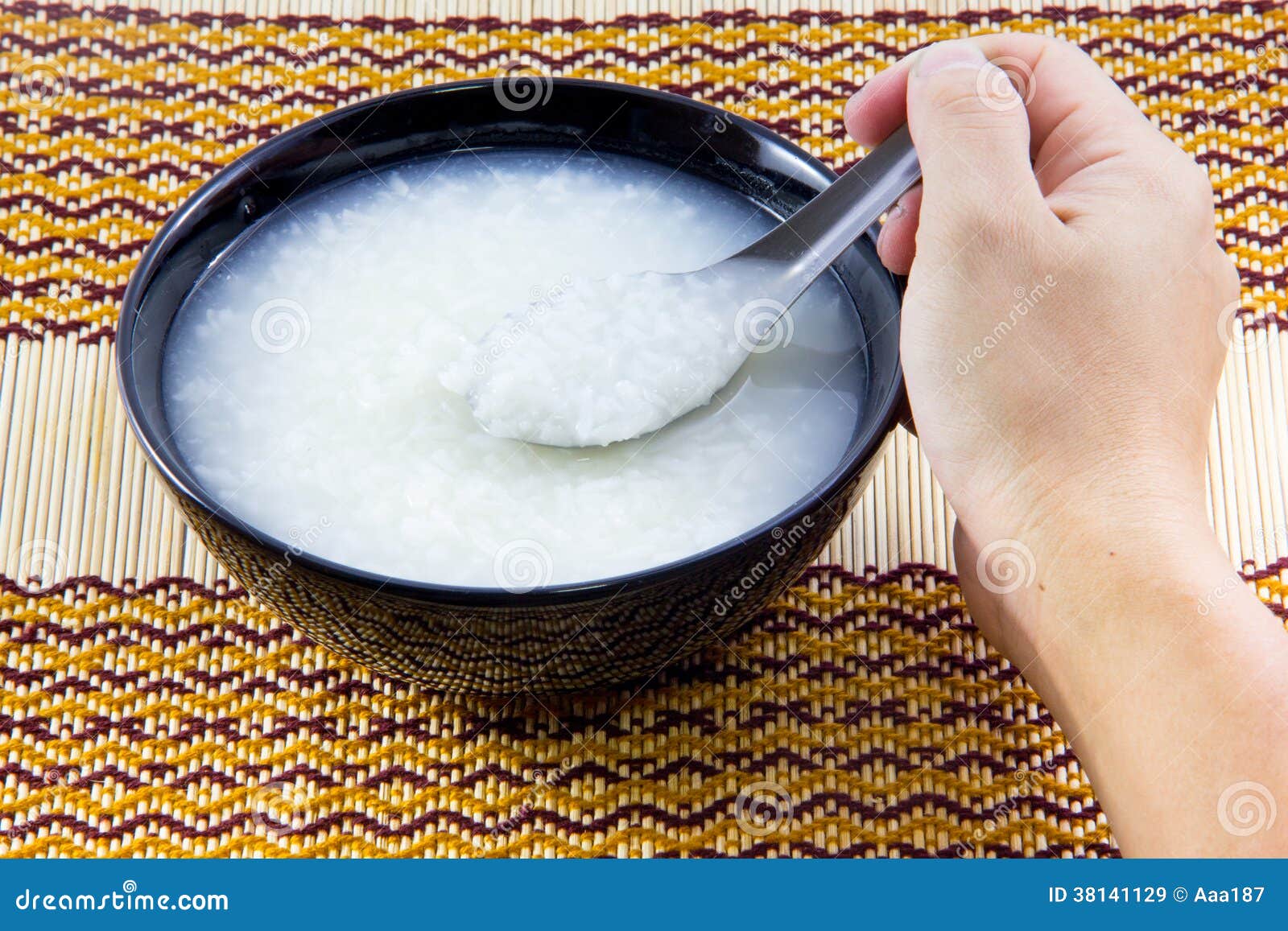 Plain rice porridge stock image. Image of close, bowl - 38141129