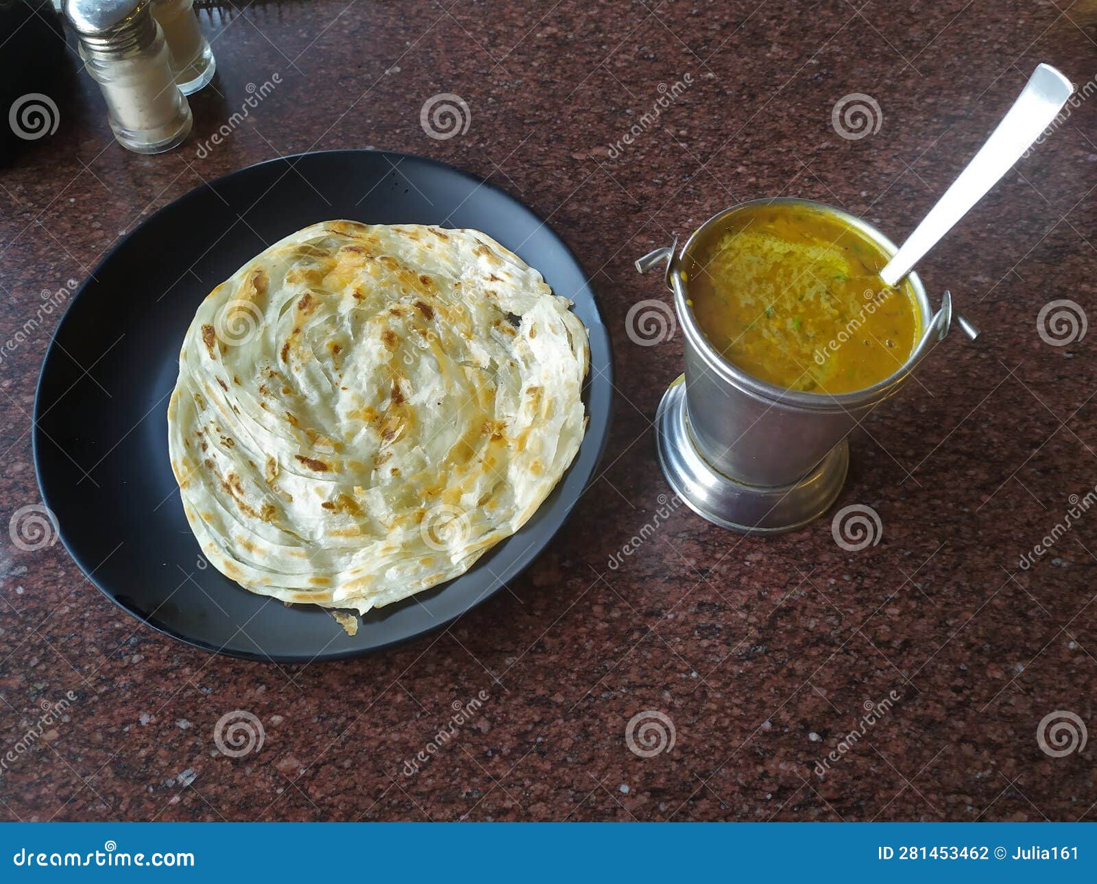 Plain Roti and Dall Indian Bread. Indian Cuisine Stock Photo - Image of ...