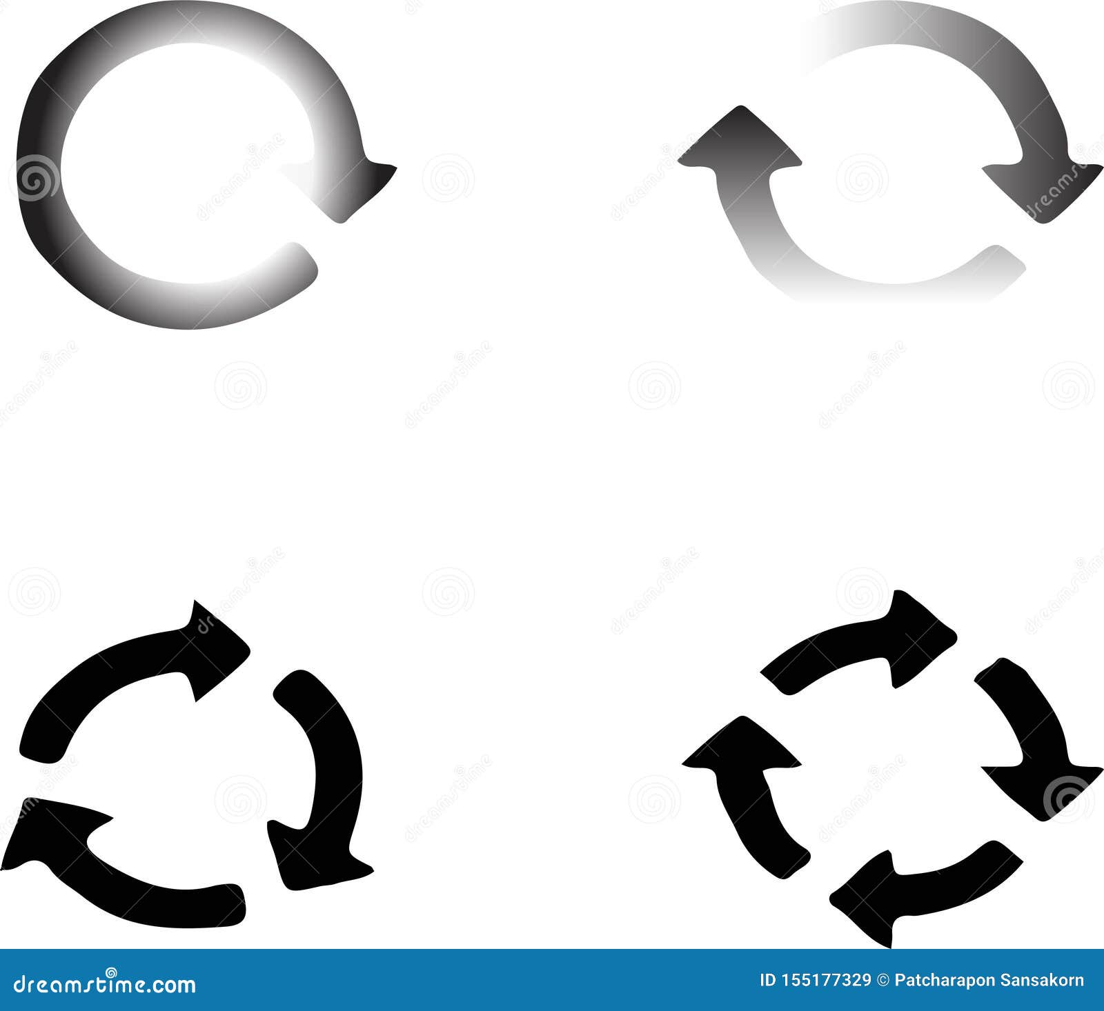 Plain Round Arrow Icon on White Background Stock Illustration ...