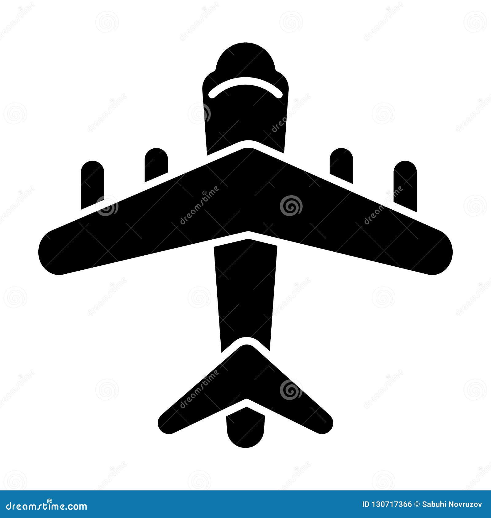 Plain Solid Icon. Aircraft Vector Illustration Isolated on White Stock ...