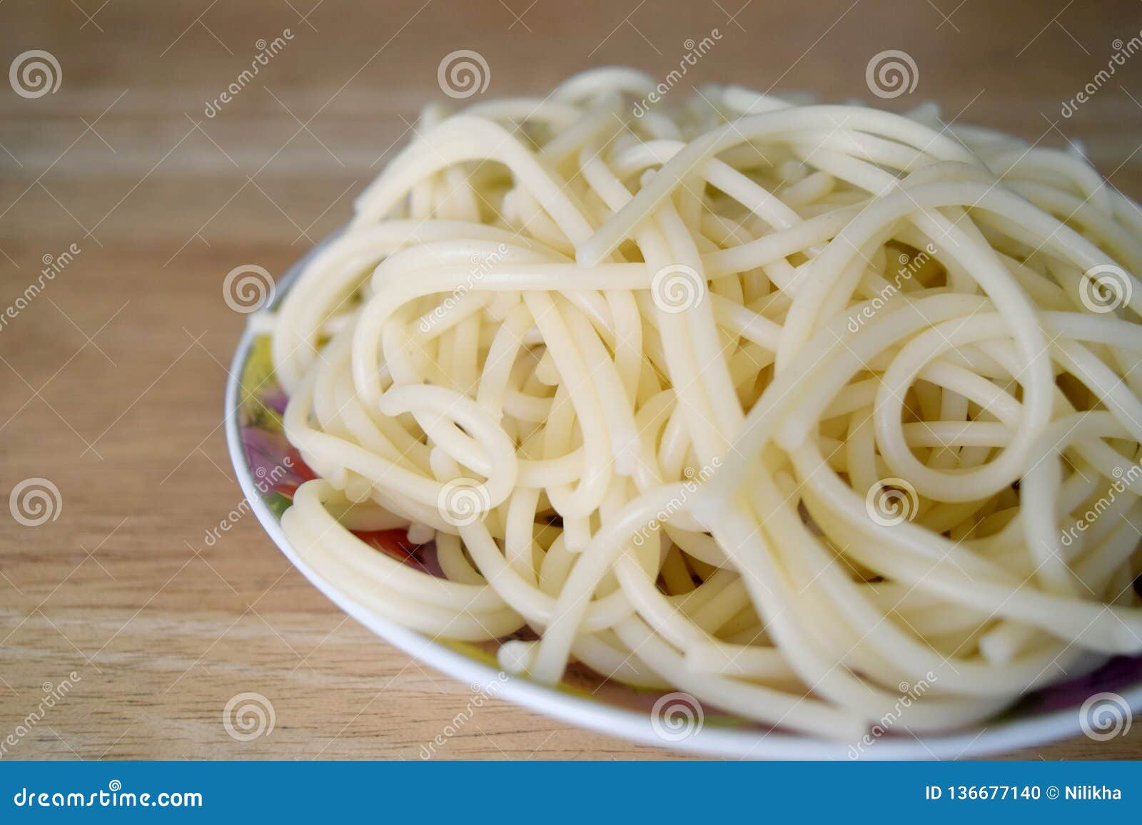 Plain Spaghetti Pasta stock photo. Image of pasta, tasty - 136677140