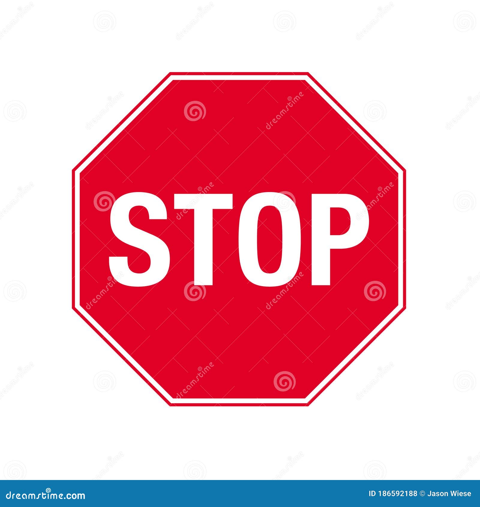 Red Stop Sign Over White Background Stock Vector - Illustration of ...