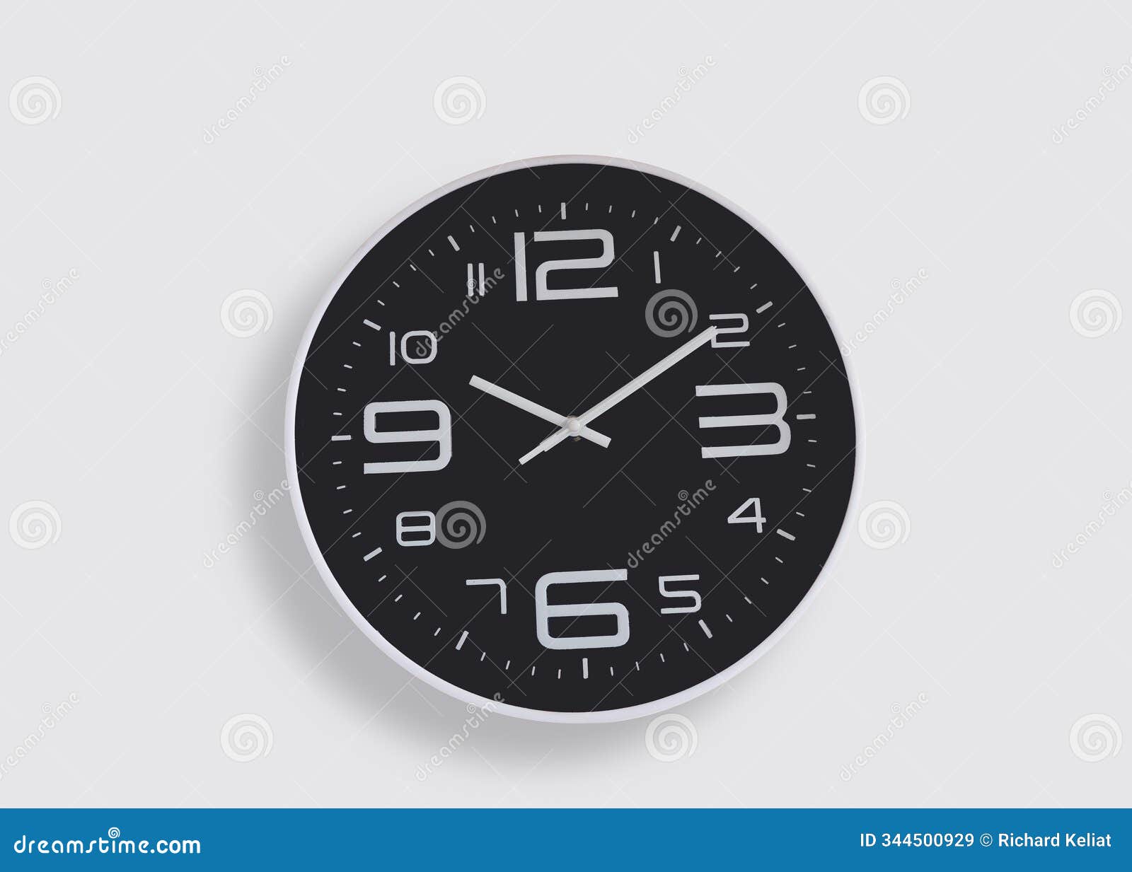 Plain Wall Clock at Home in Isolated White Background Stock Image ...