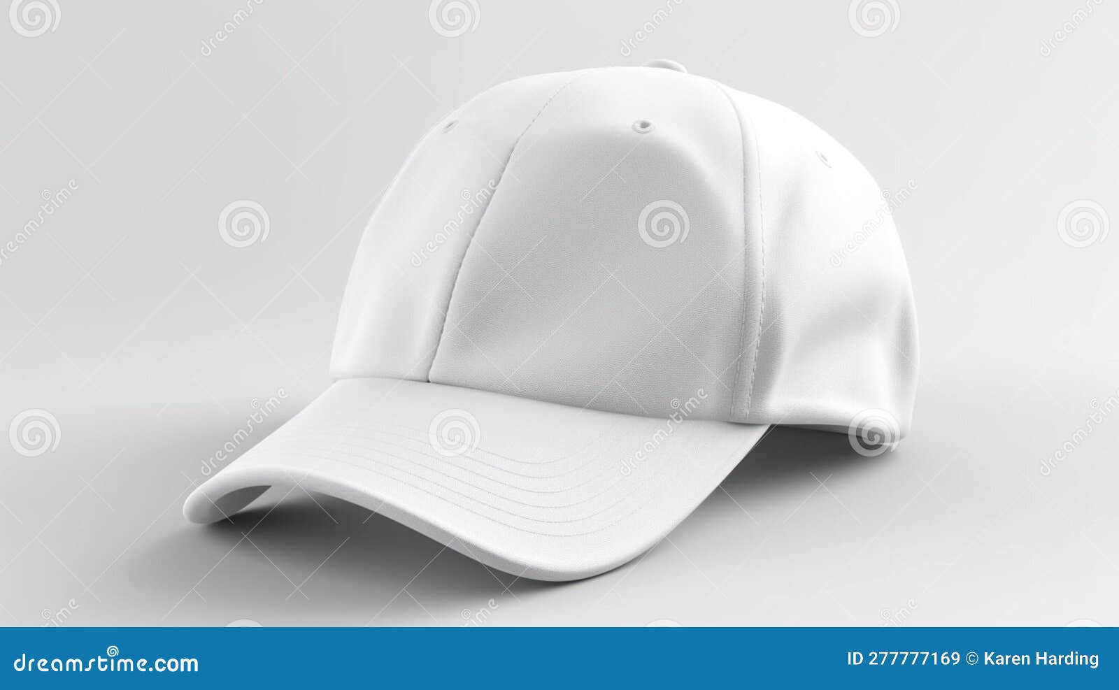 Plain White Baseball Cap Mockup Stock Image - Image of template ...