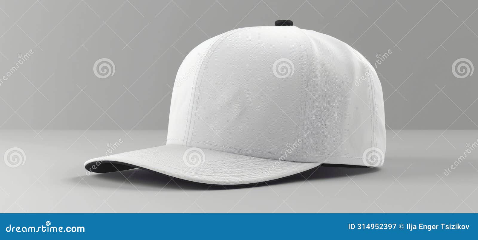 Plain White Cap Mockup Isolated on Neutral Background for Versatile ...