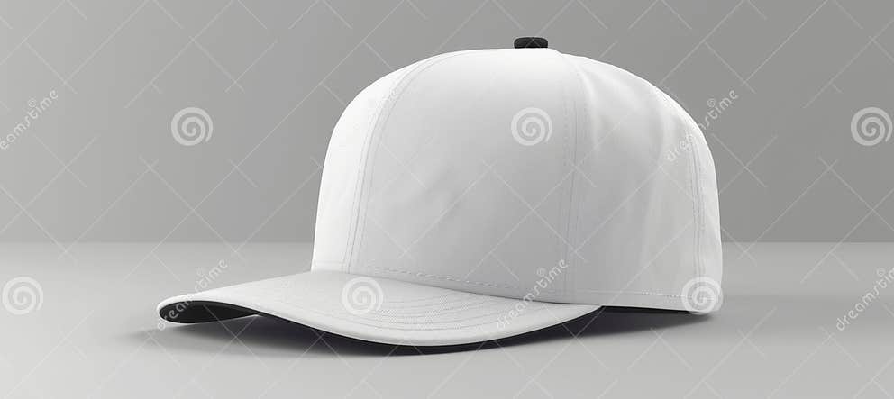 Plain White Cap Mockup Isolated on Neutral Background for Versatile ...