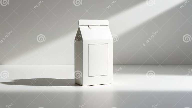 Plain White Cereal Box Isolated on White, Ideal for Packaging Design ...