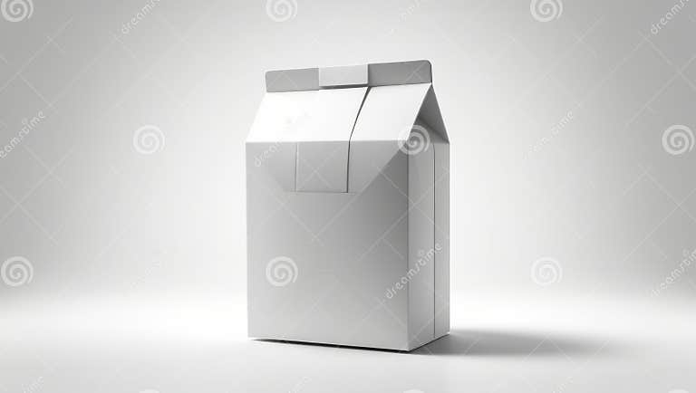 Plain White Cereal Box Isolated on White, Ideal for Packaging Design ...