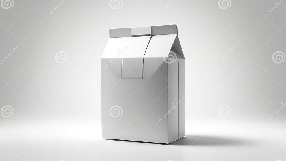 Plain White Cereal Box Isolated on White, Ideal for Packaging Design ...