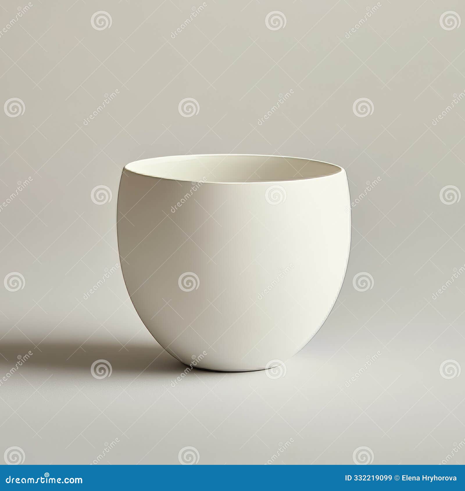 Plain White Cup Placed on a Neutral Grey Surface Empty and Ready for ...