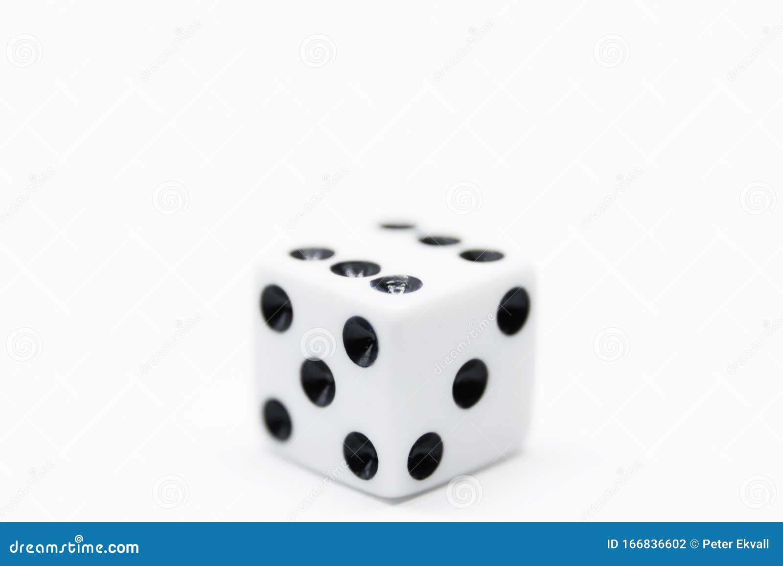 A Plain White Dice on White Background Stock Photo - Image of casino ...