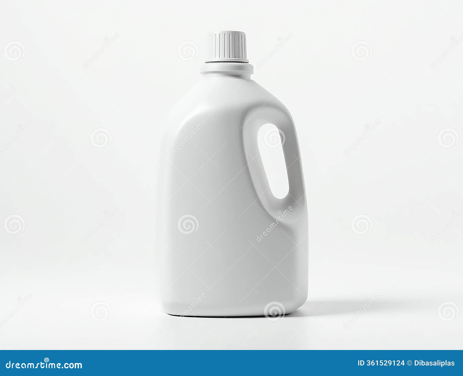 A Plain White Gallon Container Stands on a Smooth, Illuminated Surface ...