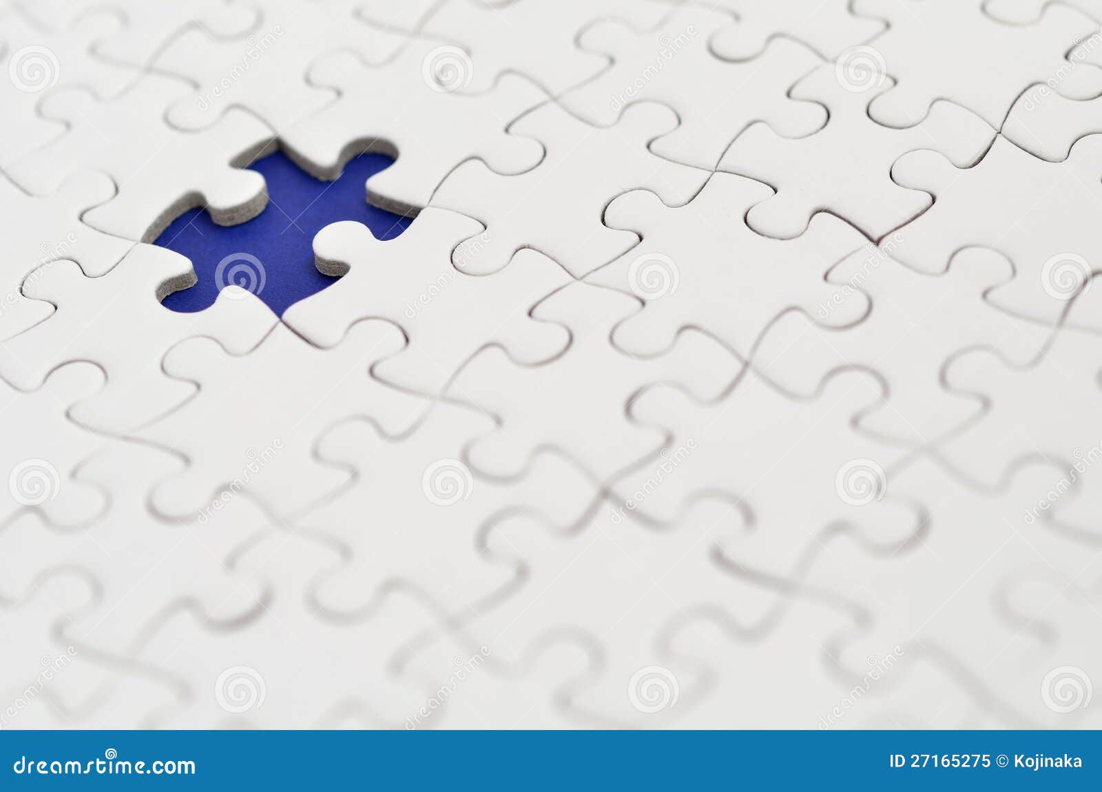 Plain white jigsaw puzzle. stock image. Image of piece - 27165275