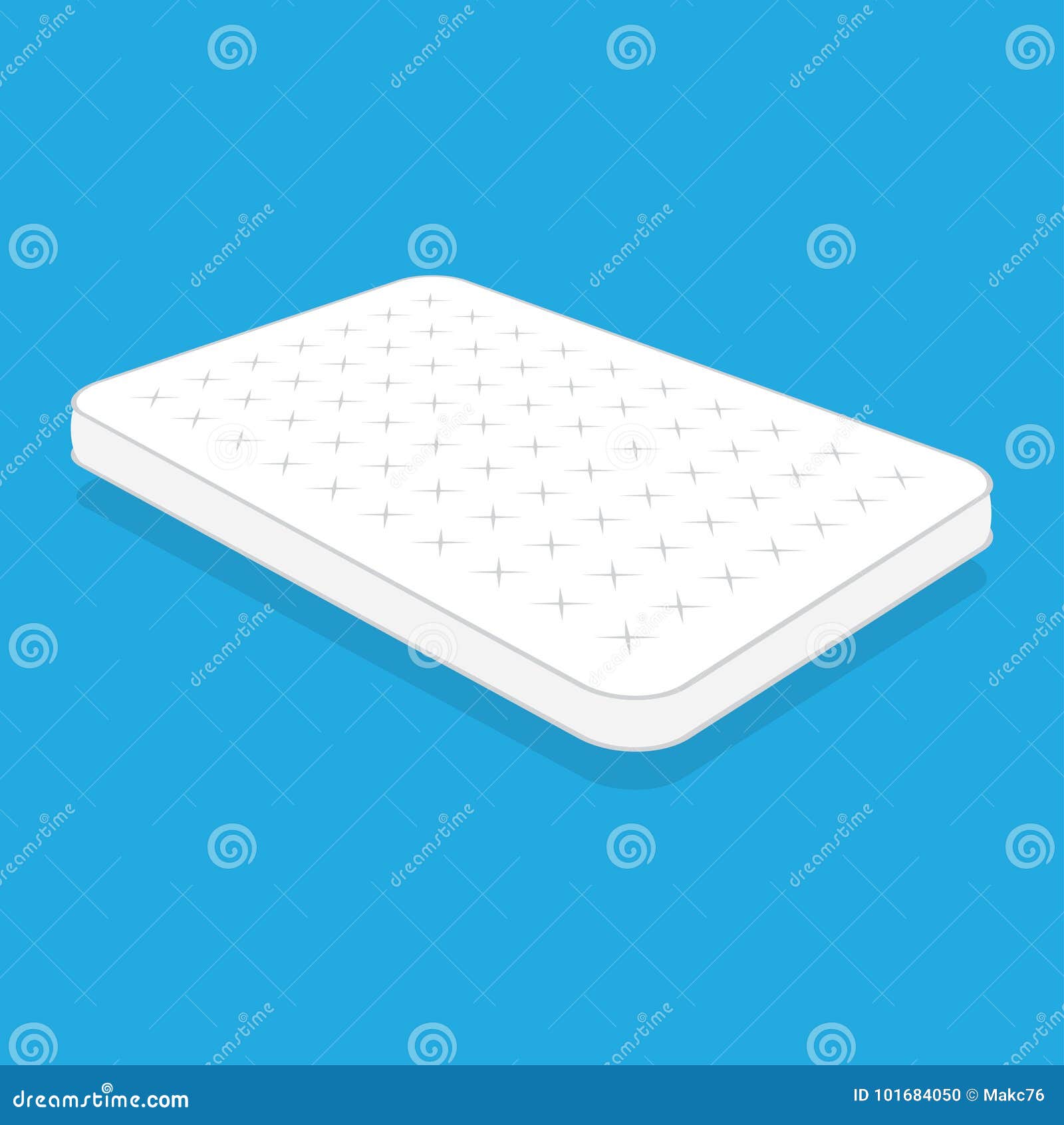 Plain white mattress. stock vector. Illustration of mattress - 101684050