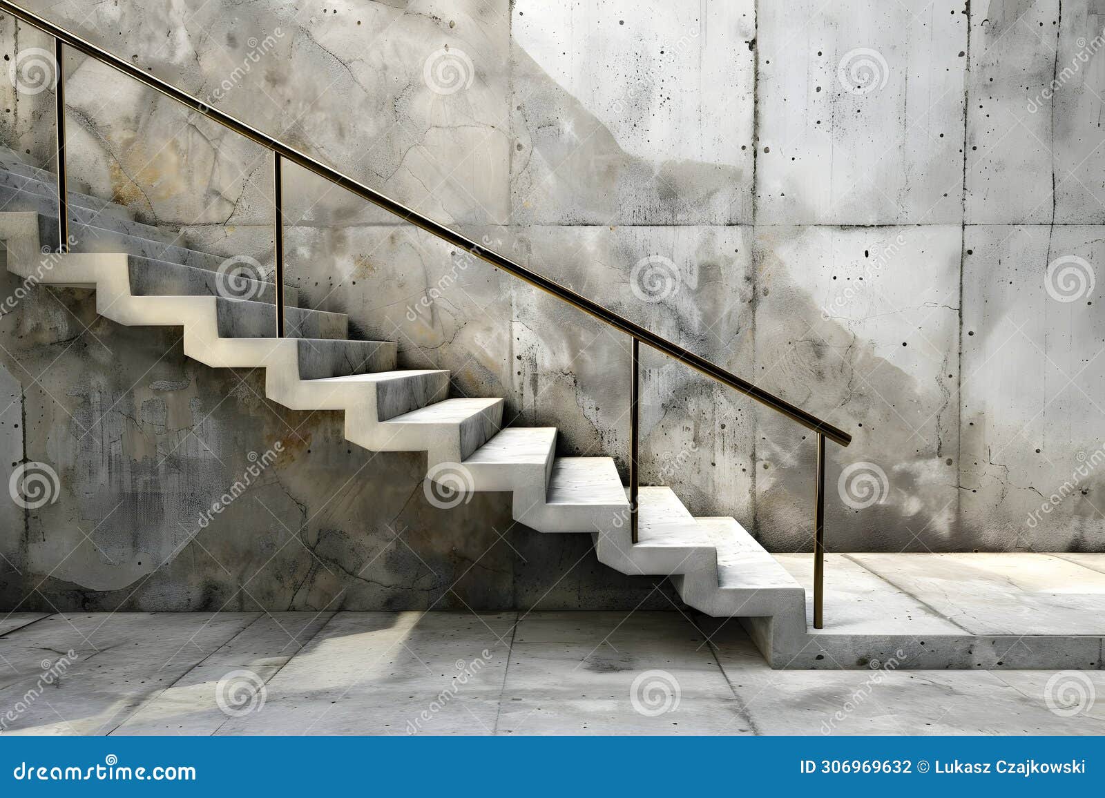 Simple Minimalist White Empty Staircase Mock-up Stock Illustration ...