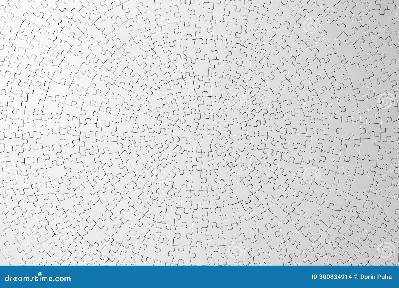 Plain White Radial Jigsaw Puzzle Solved, Abstract Texture Backdrop ...