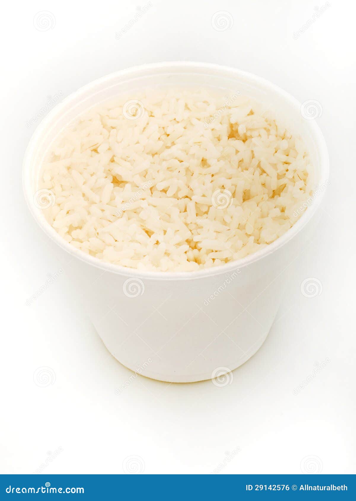 Plain White Rice in Container Stock Photo - Image of spicy, dinner ...