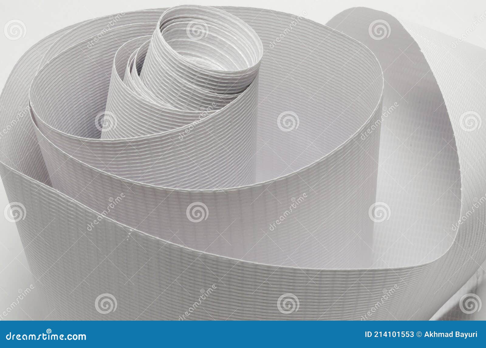 White Flexed Material Roll Stock Stock Image - Image of material ...