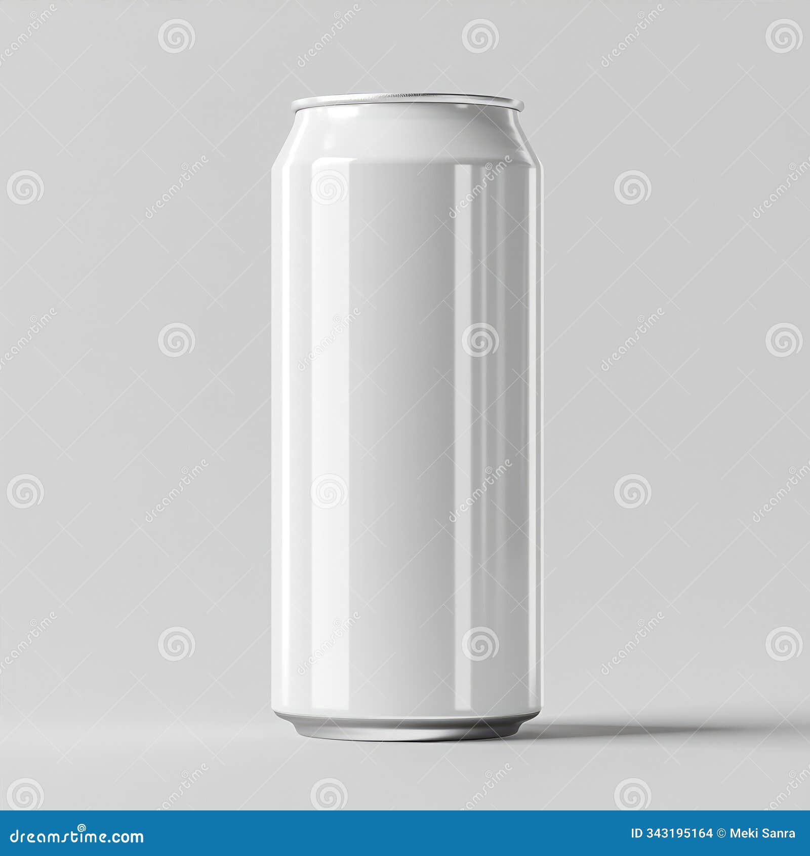 A Plain White Soda Can on a White Background. Stock Photo - Image of ...