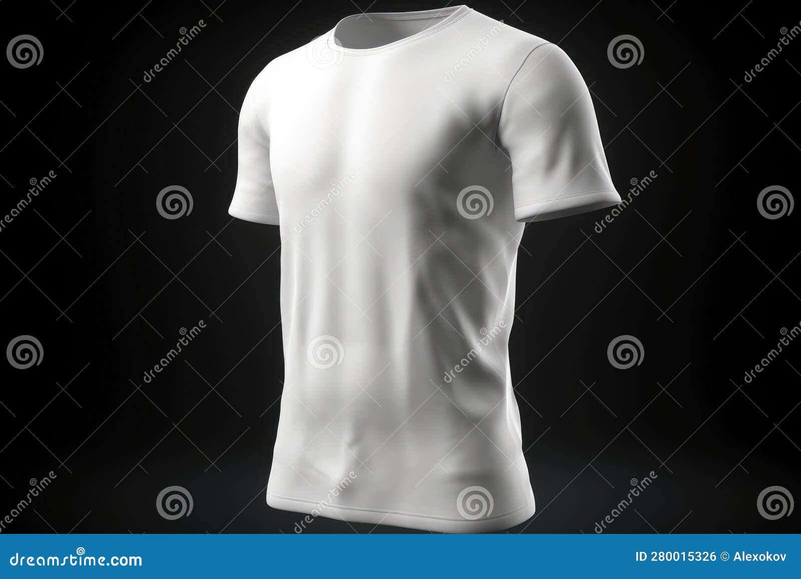Plain White T-Shirt Front View for Mockups and Designs. Stock ...