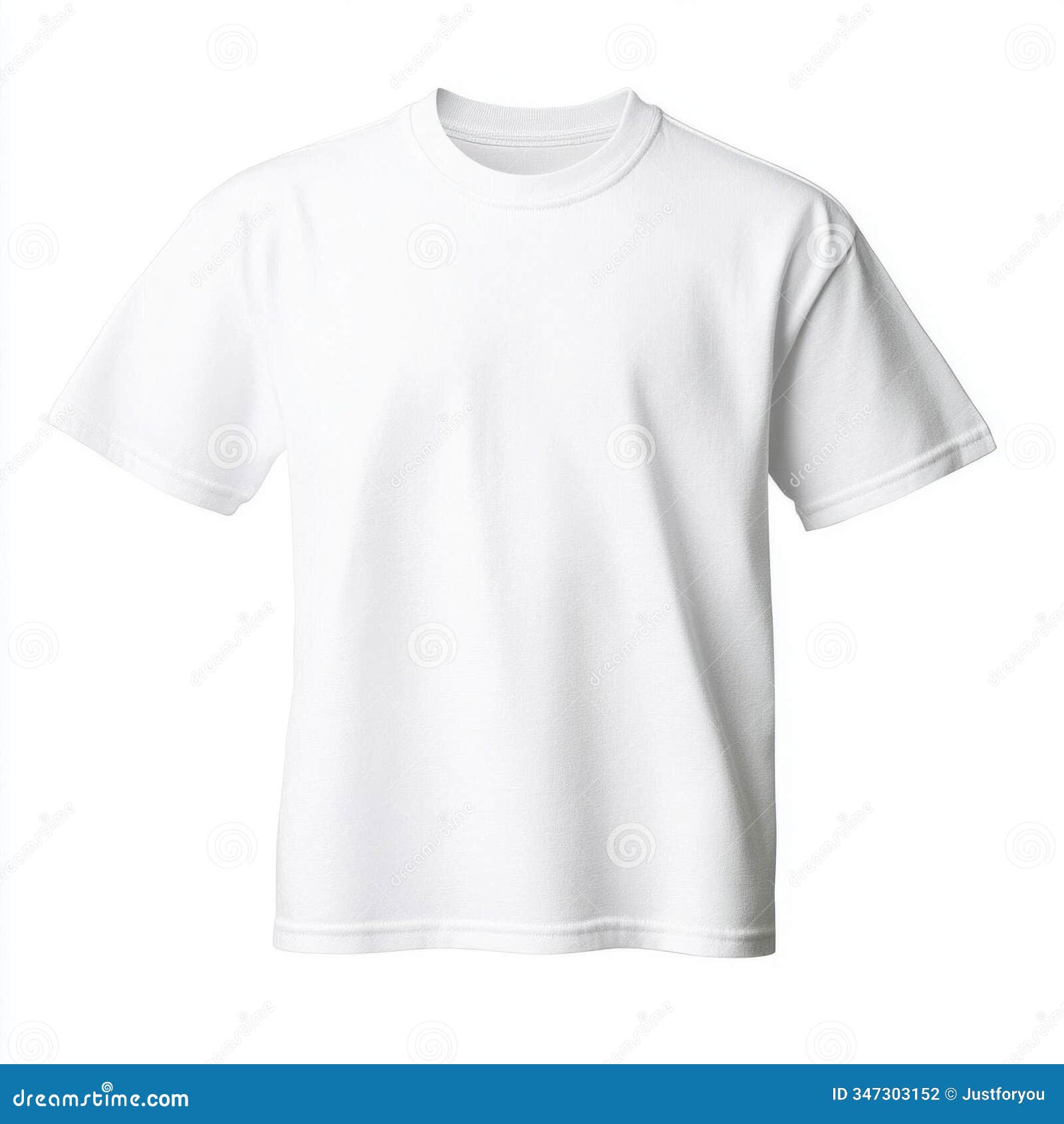 Plain White T-Shirt Isolated on White Background Stock Illustration ...