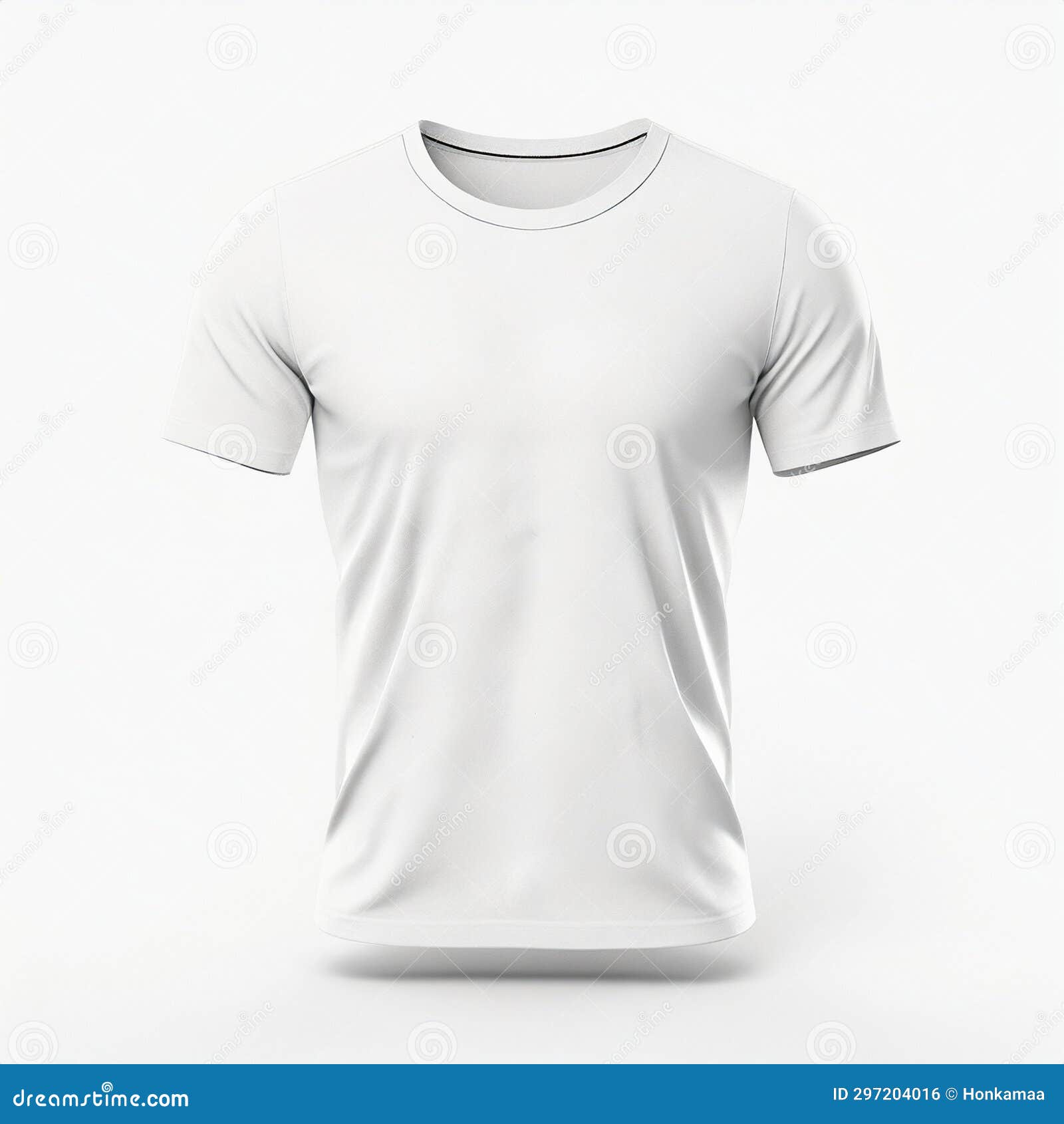 A plain white tee stock illustration. Illustration of generated - 297204016