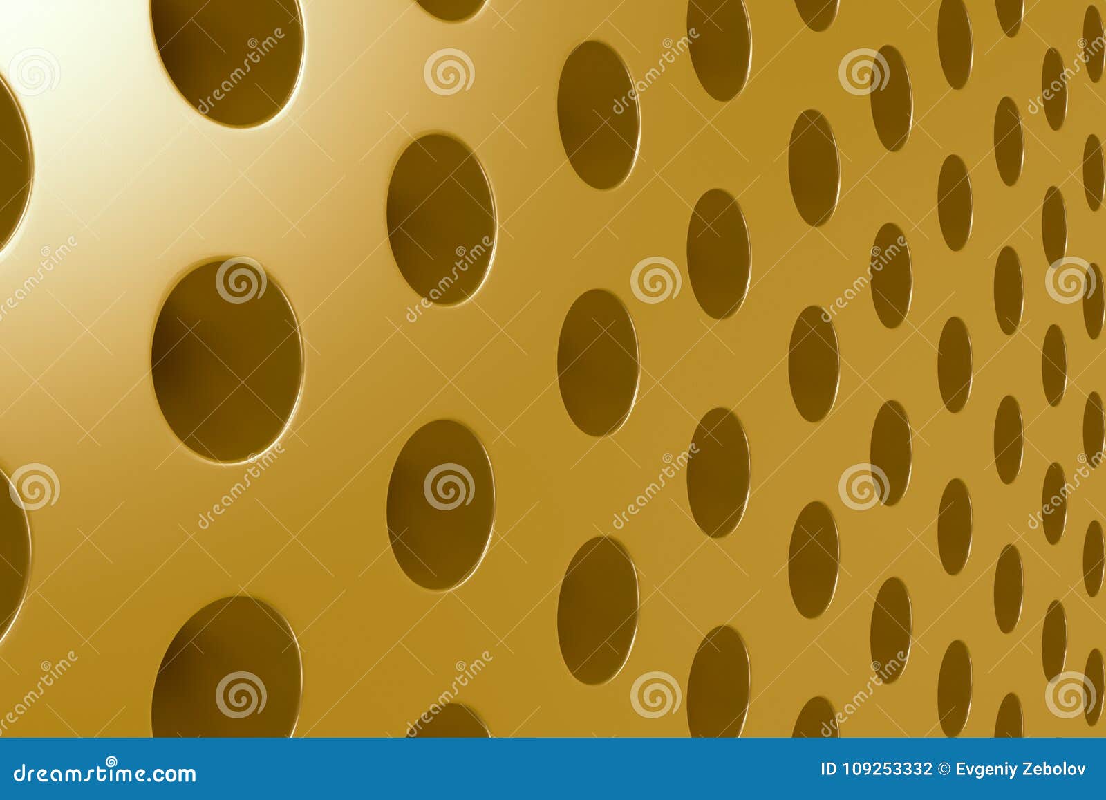 Plain Yellow Surface with Cylindrical Holes Stock Illustration ...