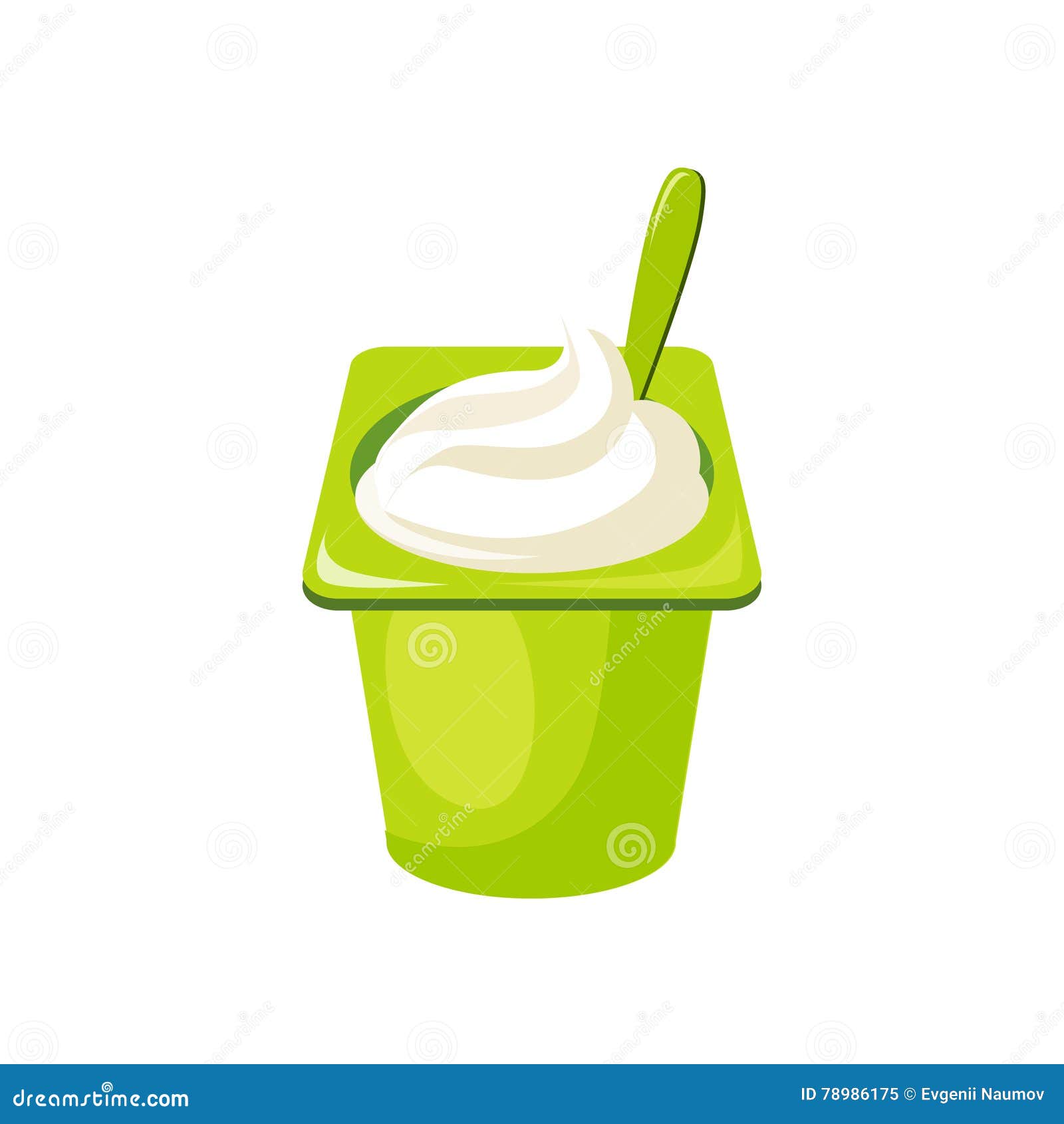 Plain Yogurt,Milk Based Product Isolated Icon Stock Vector ...