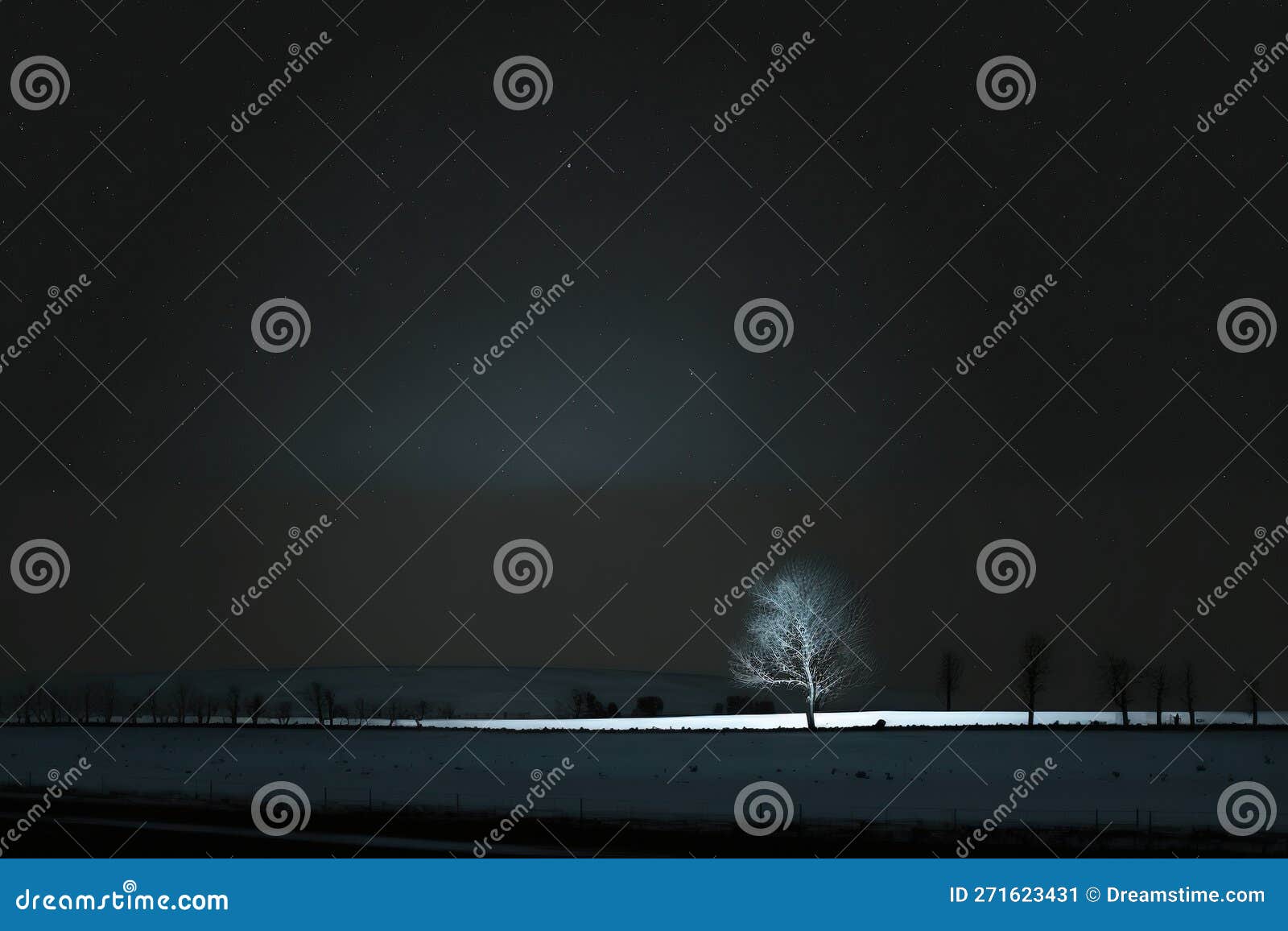 Plains Hype Minimalism at Cold and Calm Night Stock Illustration ...