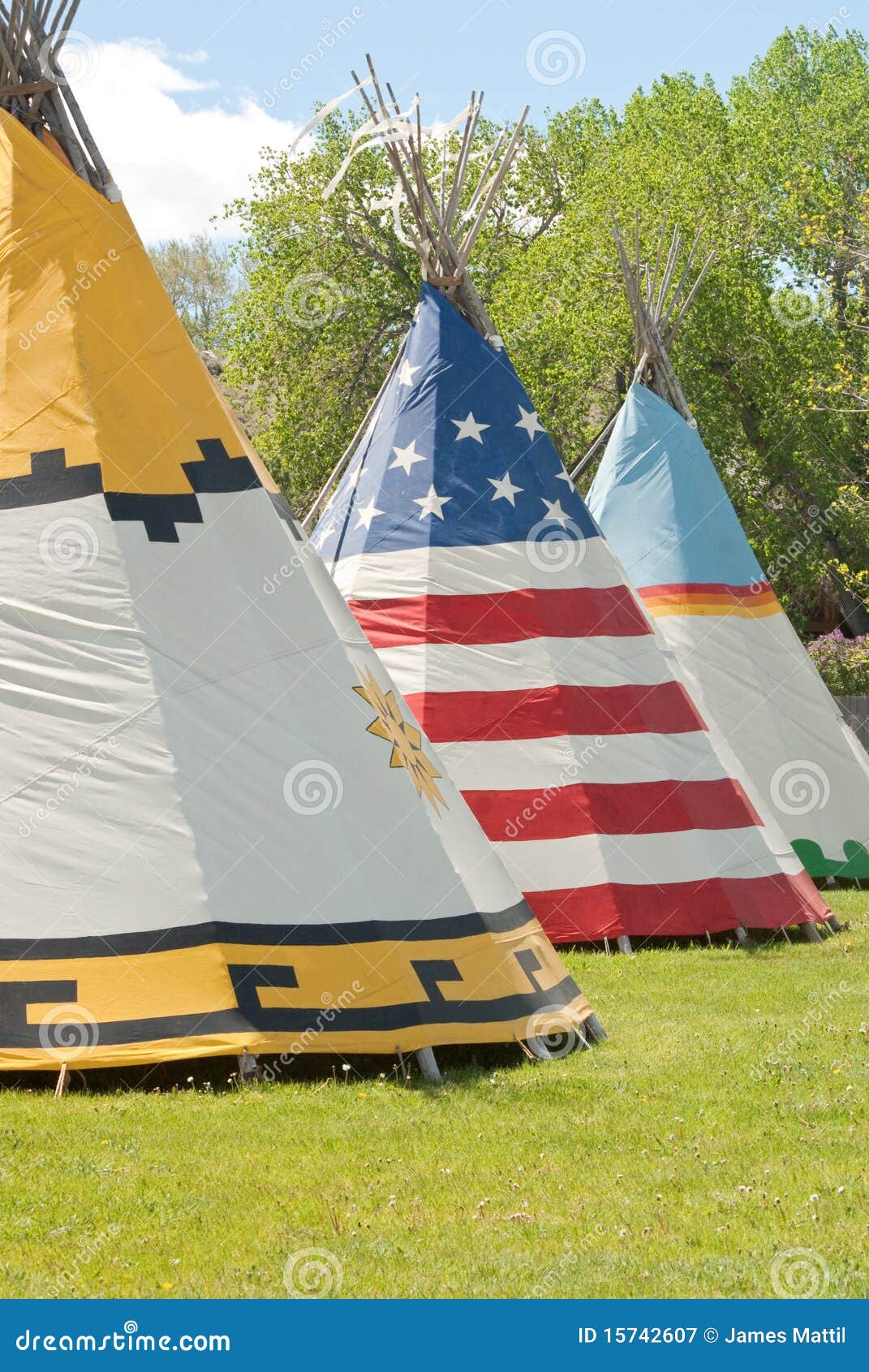 Plains Indian Teepees stock image. Image of native, iconic - 15742607