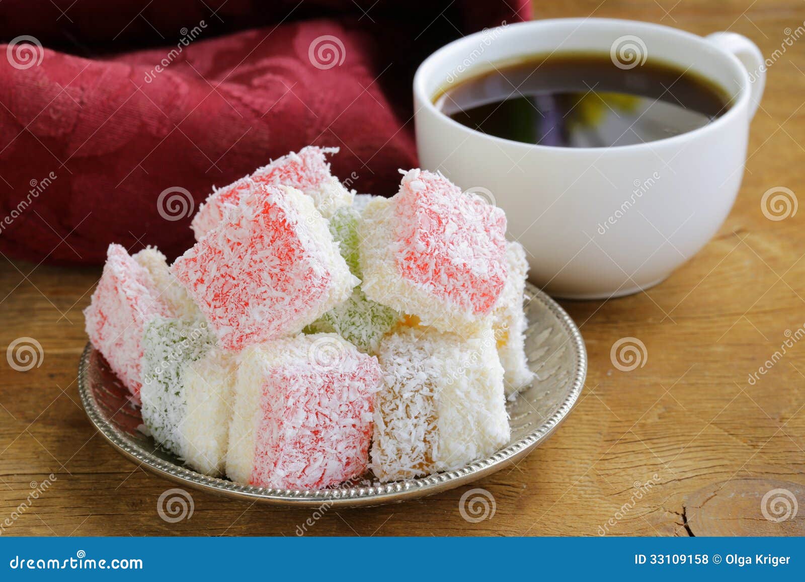 Plaisir Turc (lokum De Rahat) Photo stock - Image du groupe, doux: 33109158