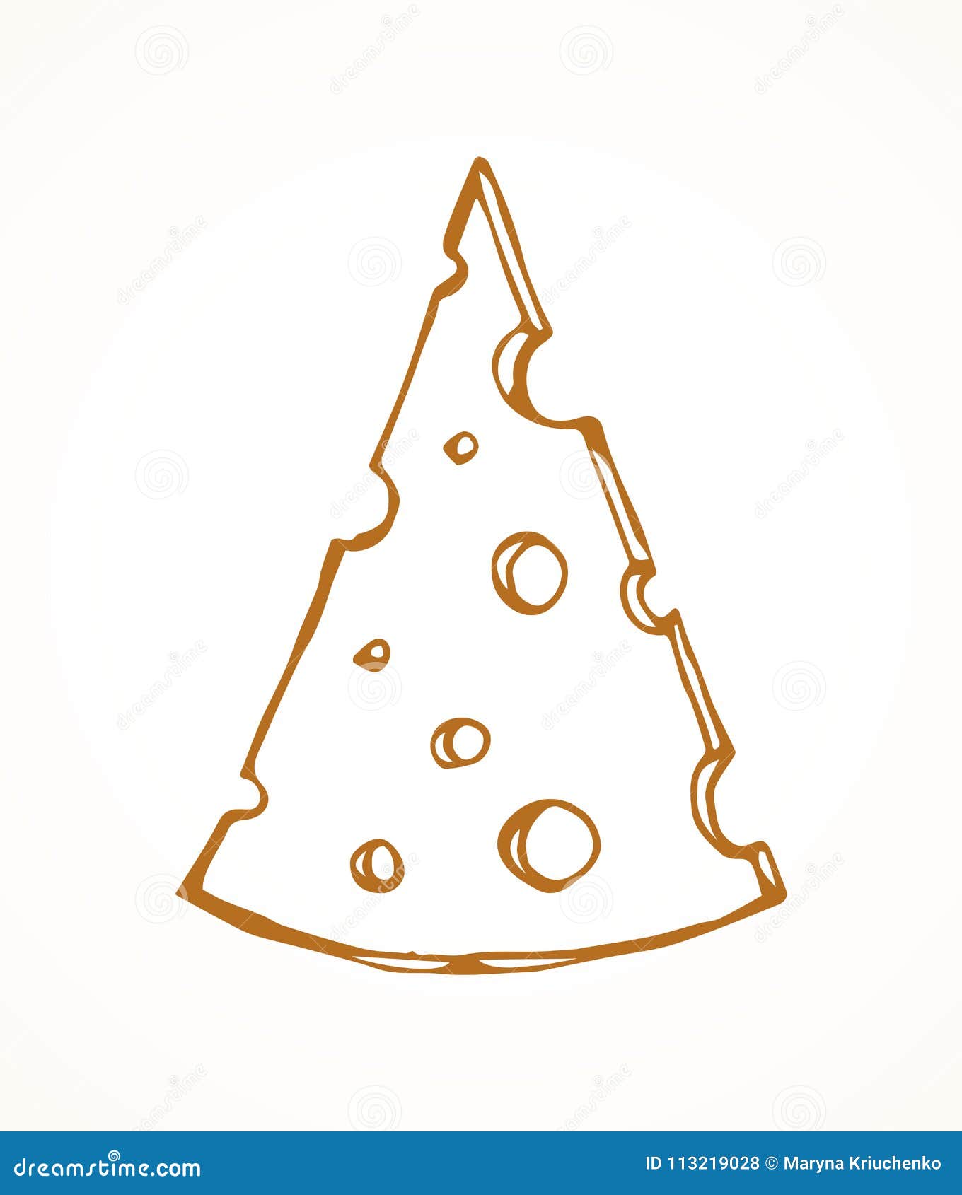 Plak Van Kaas Vector Tekening Vector Illustratie - Illustration of eten ...