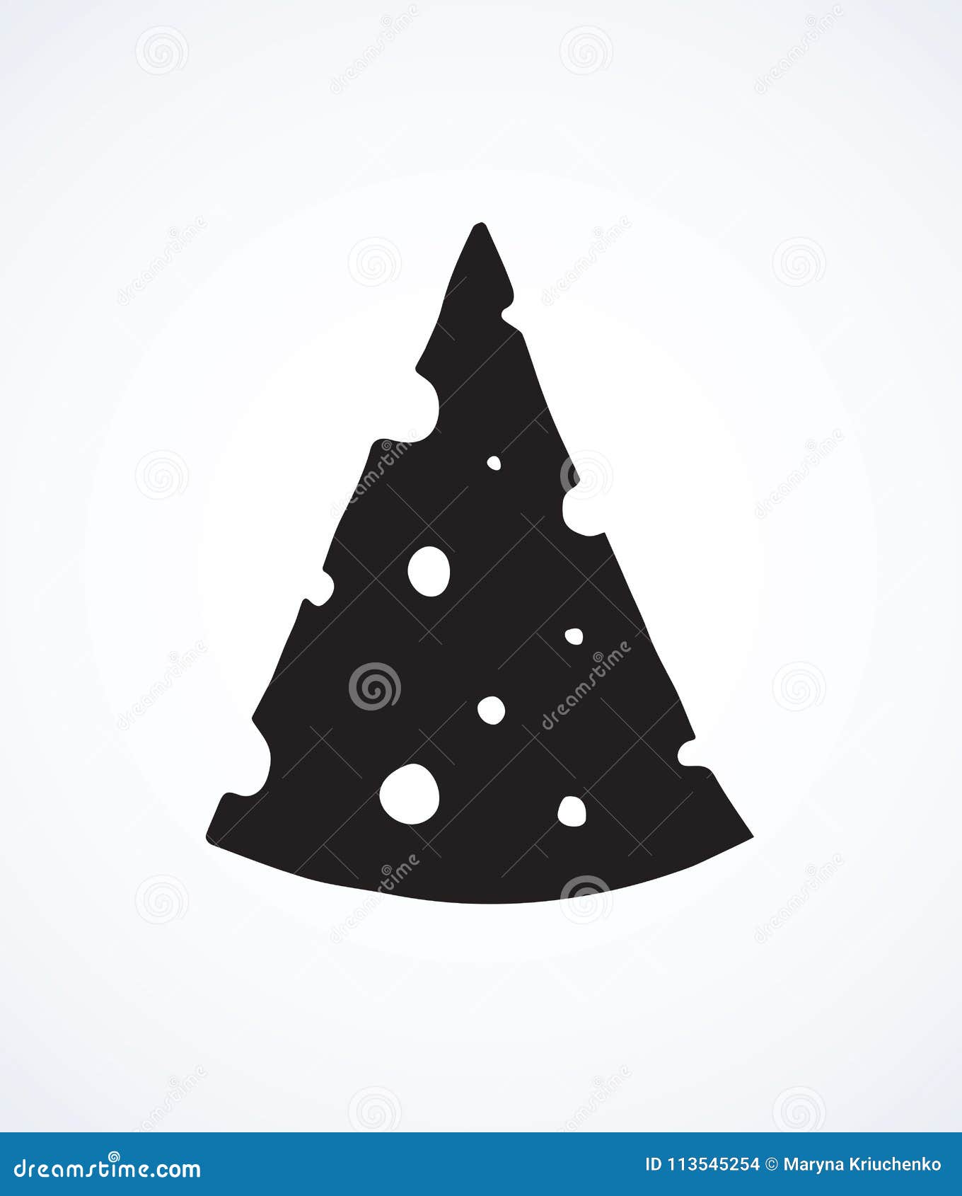 Plak Van Kaas Vector Tekening Vector Illustratie - Illustration of ...