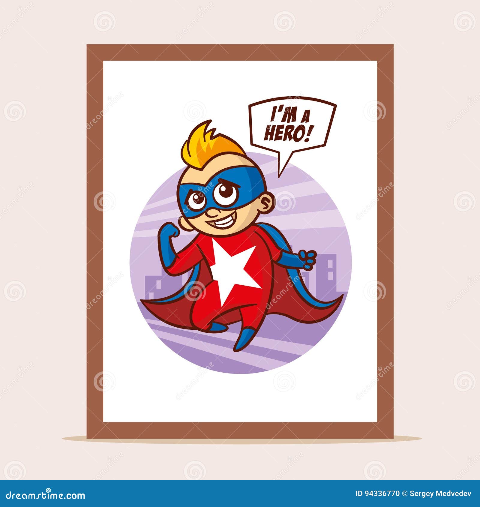 Plakat I ` m ein Held vektor abbildung. Illustration von ninja - 94336770