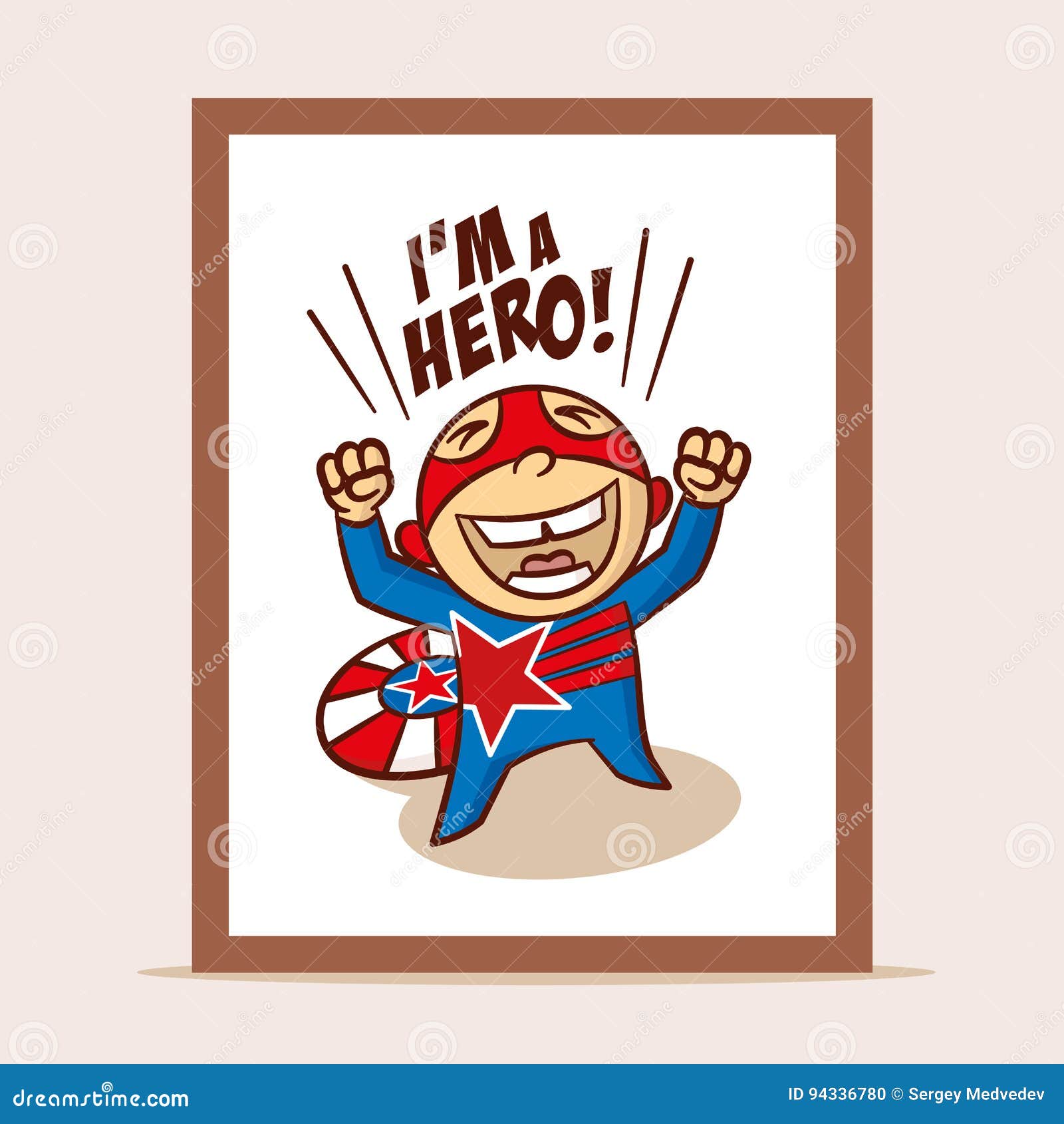 Plakat I ` m ein Held vektor abbildung. Illustration von stark - 94336780