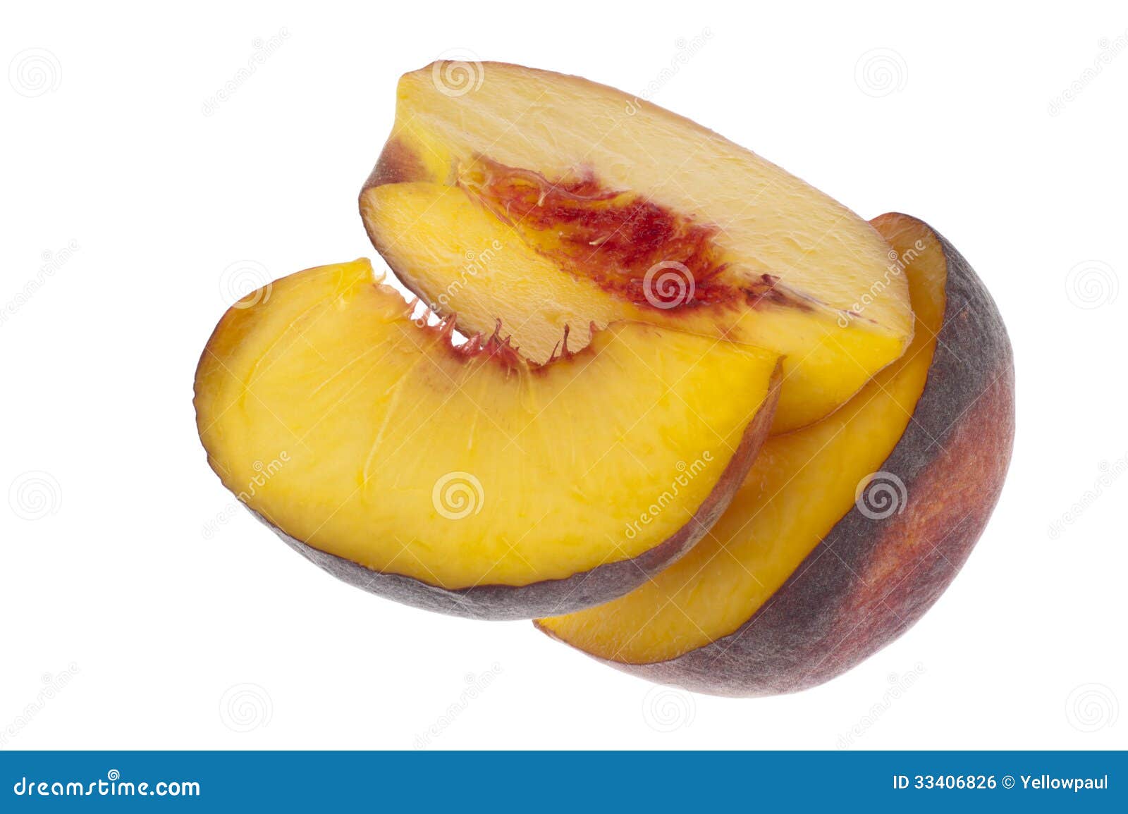 Plakken Van Perzik in Wit Wordt Geïsoleerd Dat Stock Foto - Image of ...