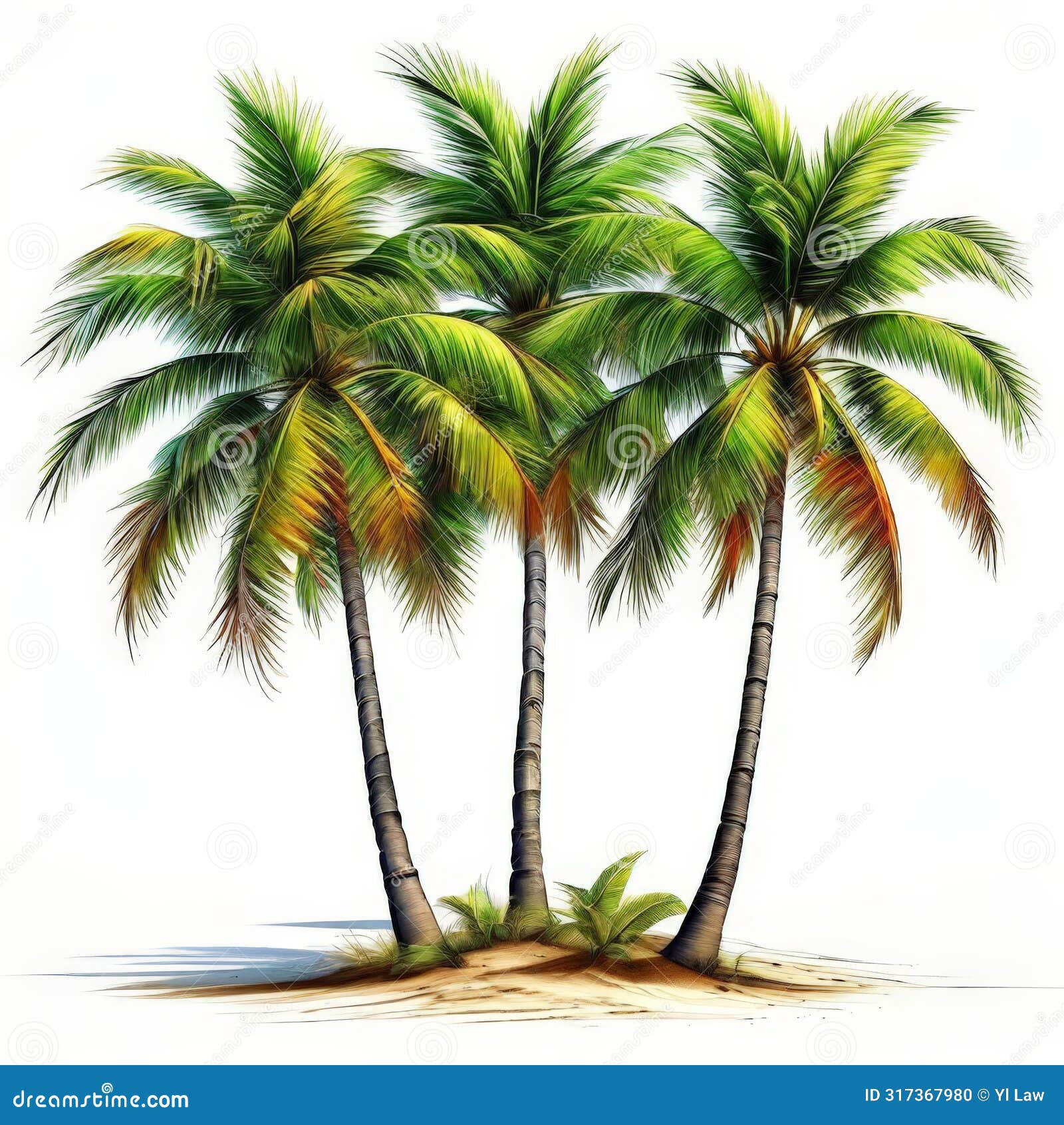 Plam tree. draw by ai editorial image. Image of summer - 317367980