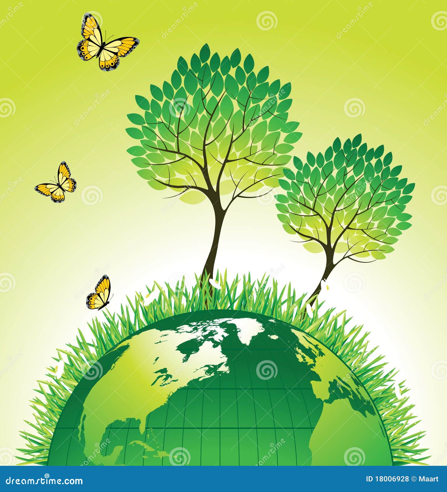 Planète verte illustration de vecteur. Illustration du illustration ...