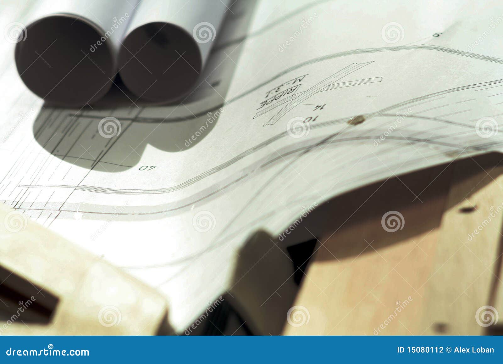Plan stock photo. Image of paper, wood, drawing, print - 15080112
