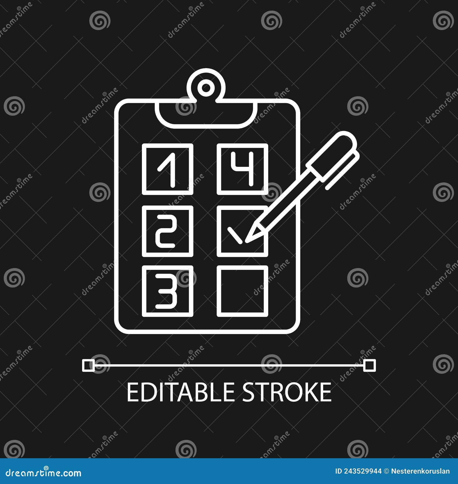 Plan Adherence White Linear Icon for Dark Theme Stock Vector ...