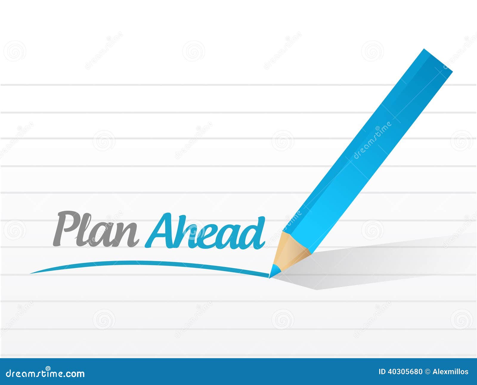 Plan Ahead Message Illustration Design Stock Illustration ...
