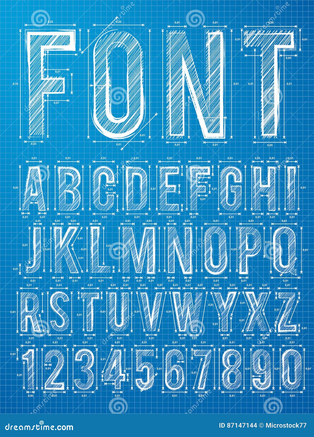 Plan alphabet design font stock vector. Illustration of alphabet - 87147144