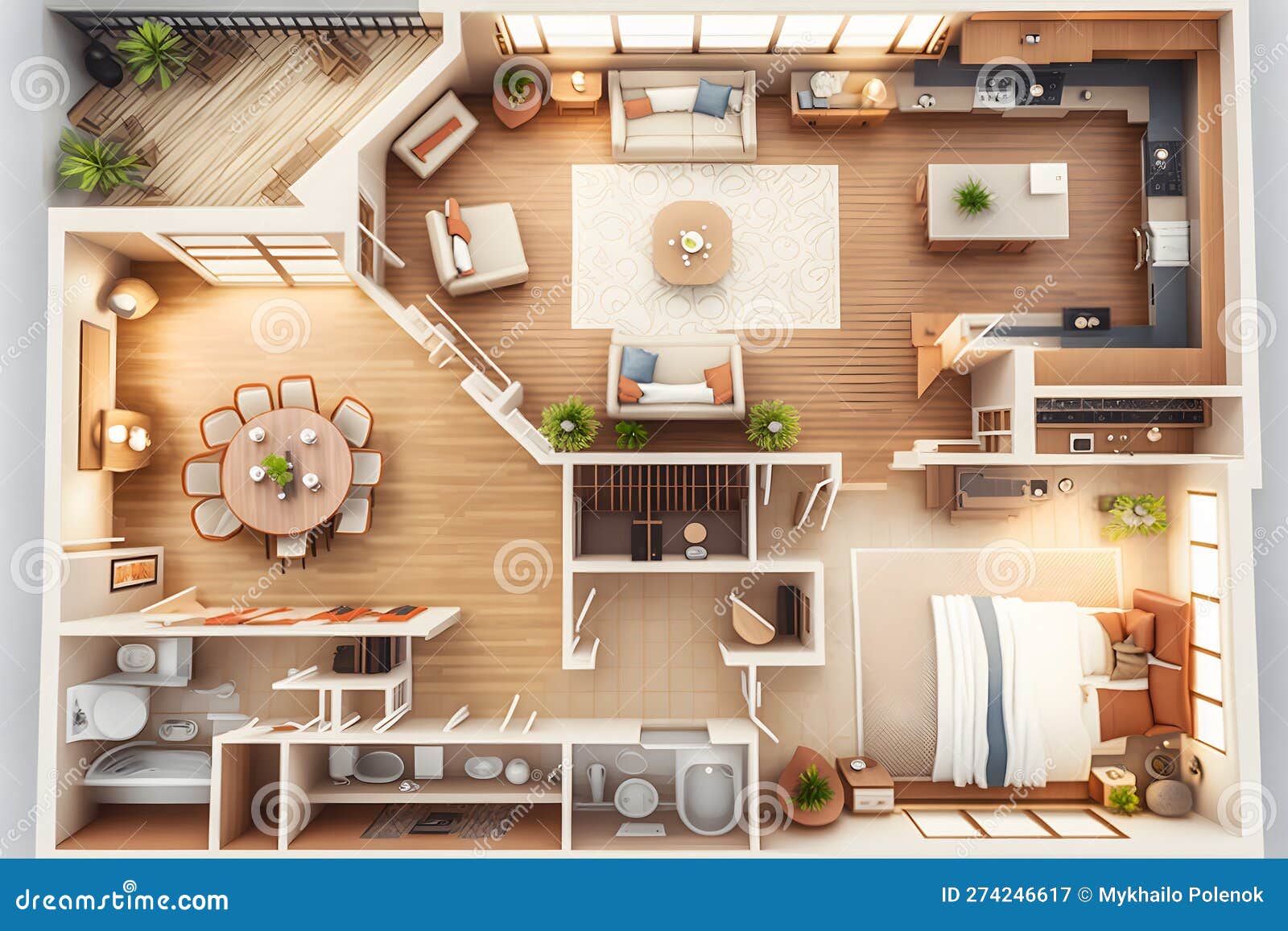 Plan of an Apartment or House. Interior Design Stock Illustration ...