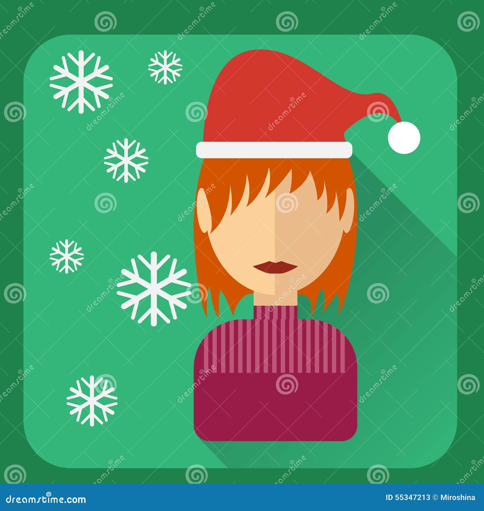 Plan Avatar Tecken I Ett Jullock Stock Illustrationer - Illustration av ...